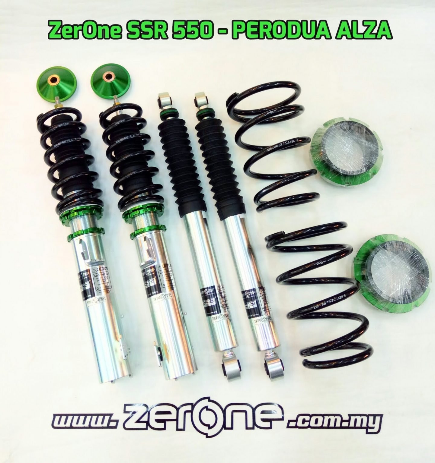 Zerone SSR550 Adjustable Coilover Kit (Perodua Alza) – ZerOne