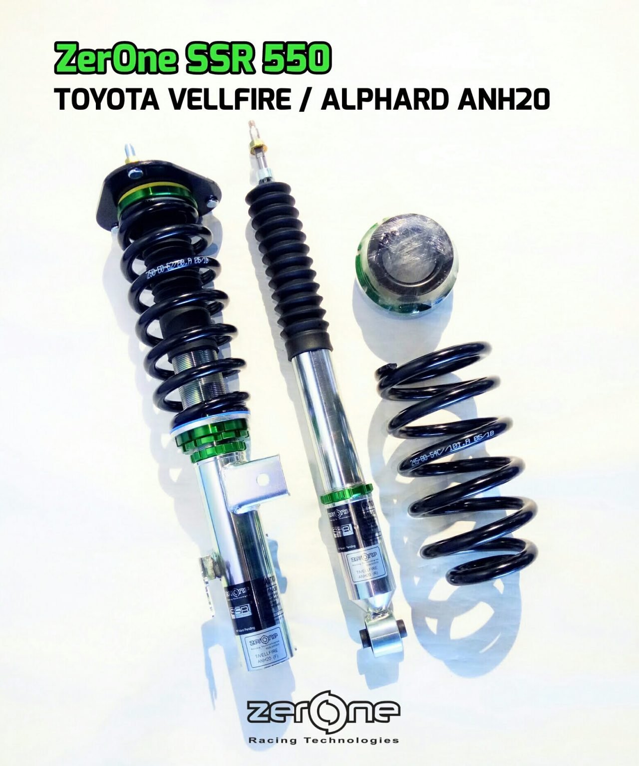 Zerone SSR550 Adjustable Coilover Kit (Toyota Vellfire Alphard ANH20 ...